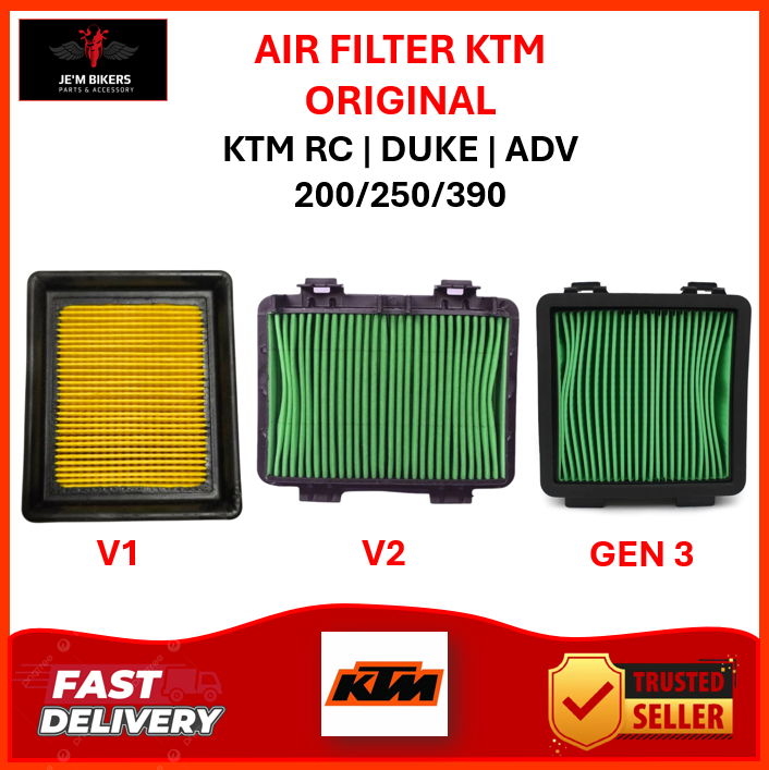 AIR FILTER ORIGINAL KTM DUKE | RC | ADV 200/250/390 - Jem Bikers